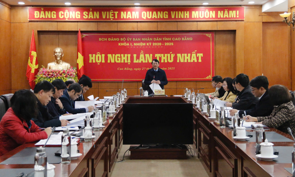 Hội nghị Ban Chấp hành Đảng bộ UBND tỉnh lần thứ nhất - Báo Cao Bằng ...